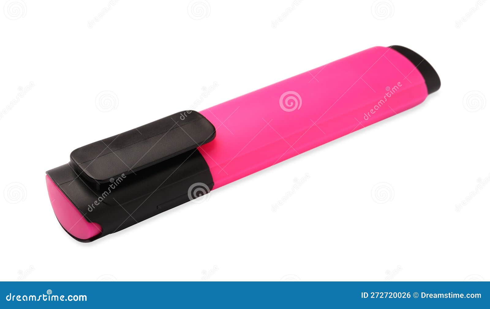 Bright Pink Marker Isolated on White. Office Stationery Stock Photo ...