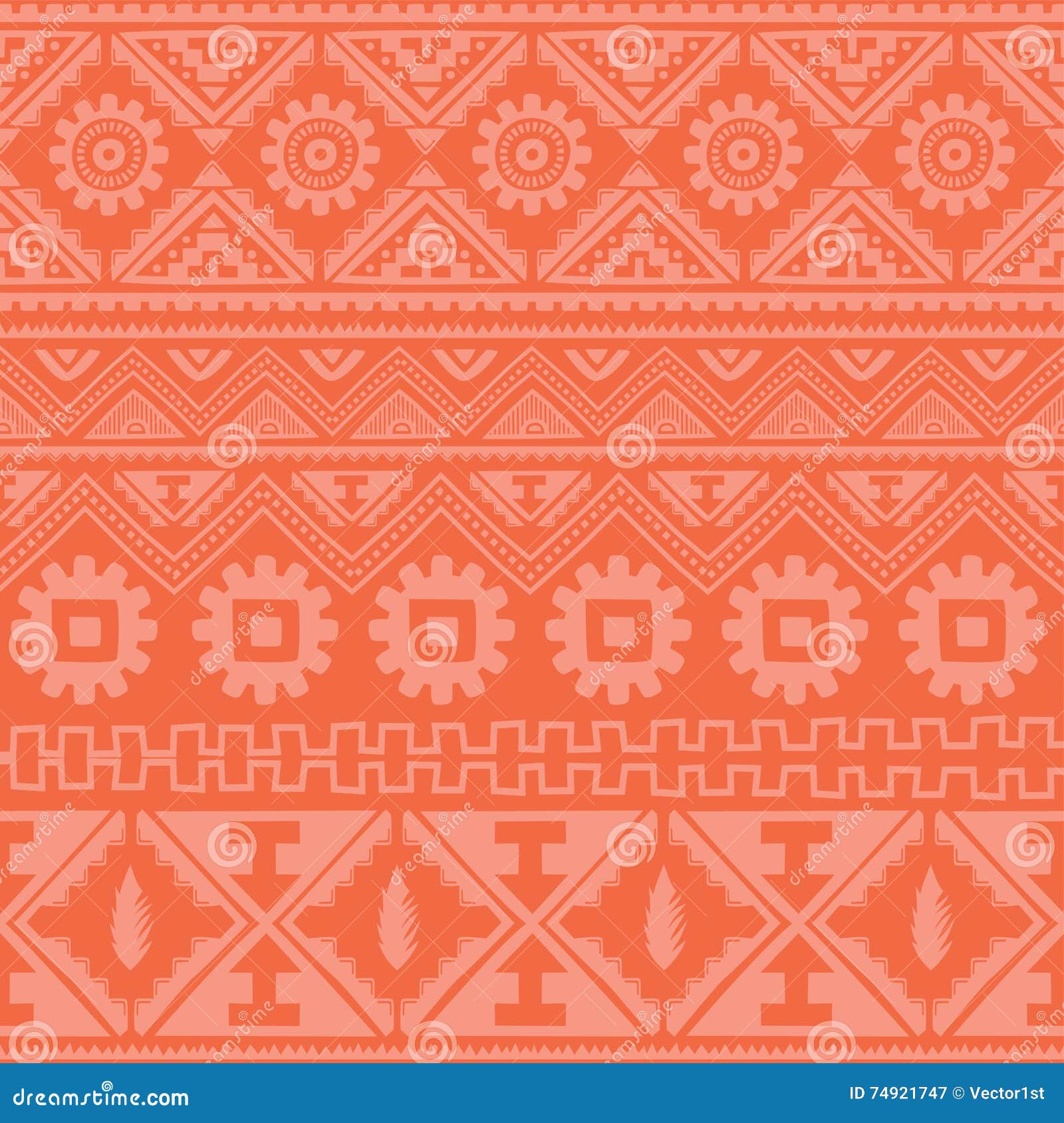 Bright Pink Native American Ethnic Pattern Stock Vector - Illustration ...