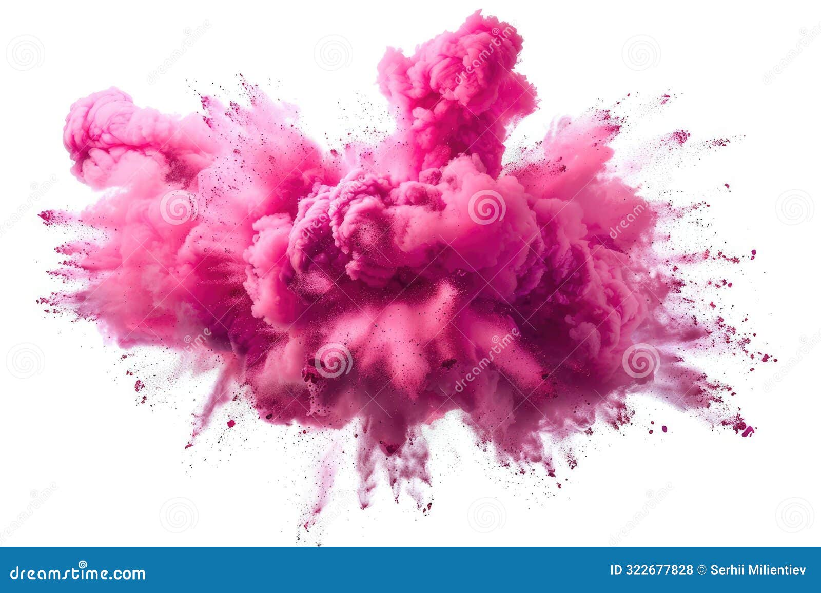Bright Pink Paint Explosion Splash Abstract Background. Dust Explode on ...