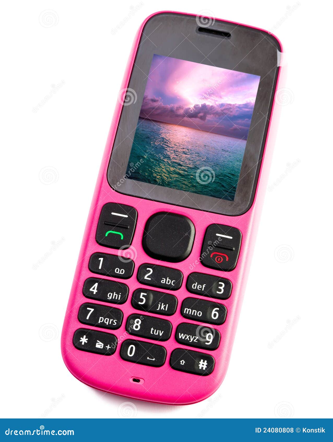 Bright Pink Phone with the Sea Photo Stock Photo - Image of telephone ...