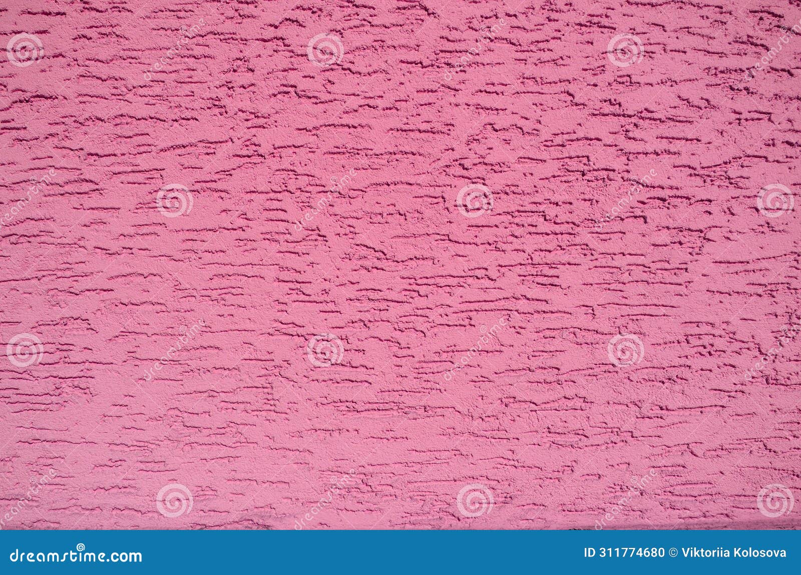 Bright Pink Wall with Decorative Plaster Texture Background Stock Photo ...