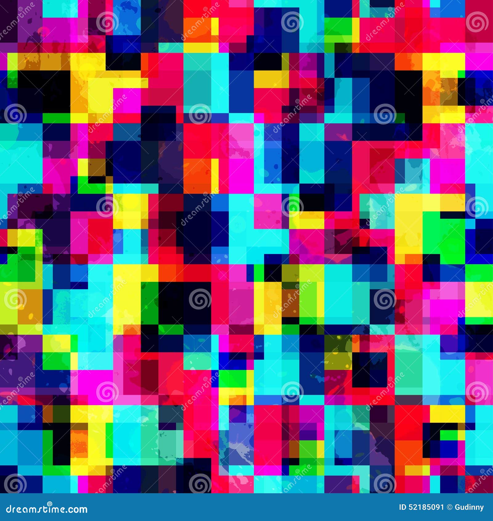 Bright Pixel Seamless Pattern Stock Vector - Illustration of ...