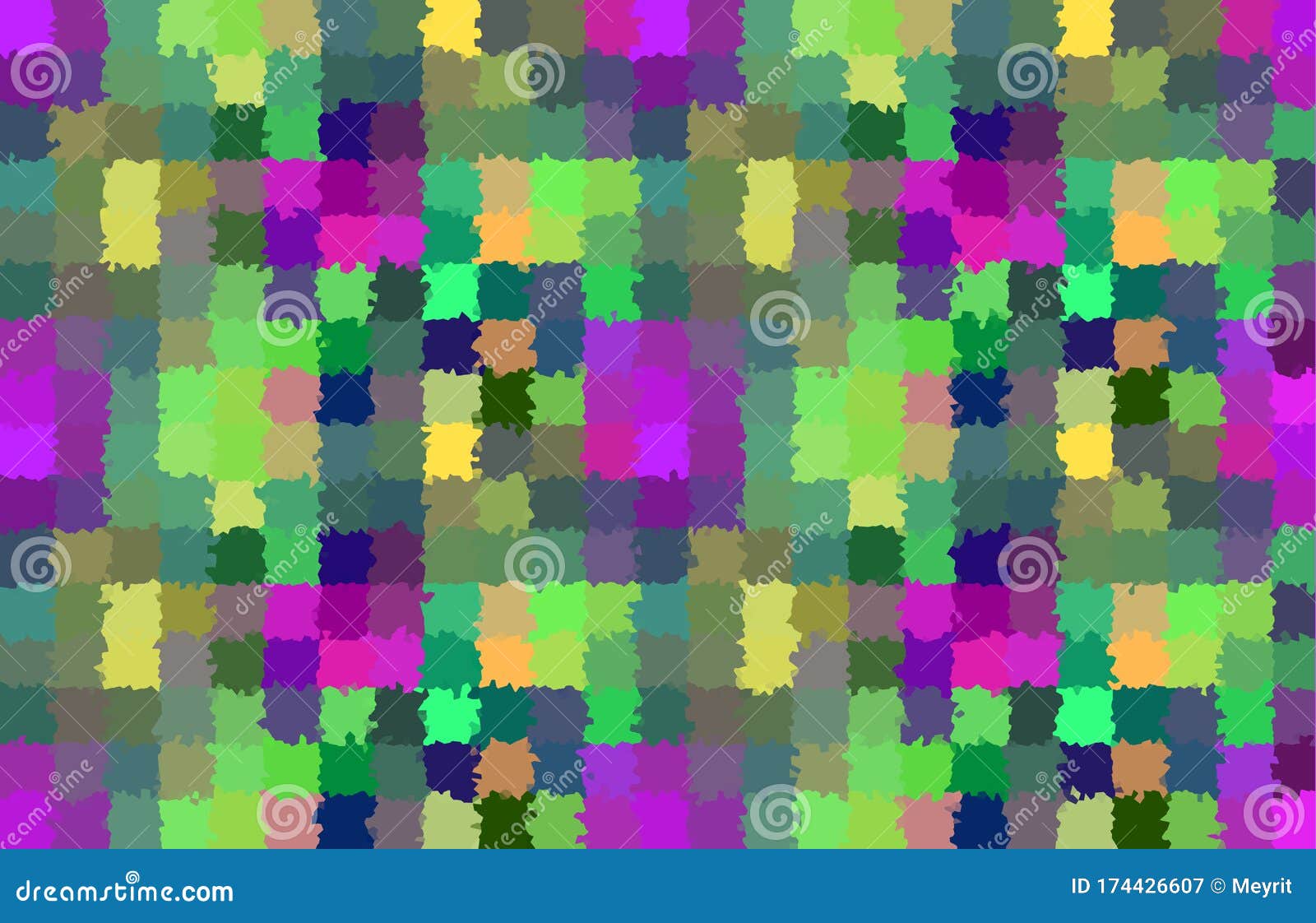 Bright Pixelated Mosaic Pattern Background Stock Illustration ...