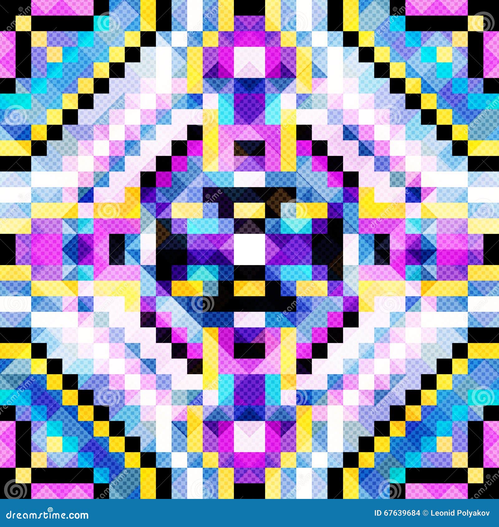 Bright Pixels Beautiful Small Polygons Abstract Seamless Geometrical ...