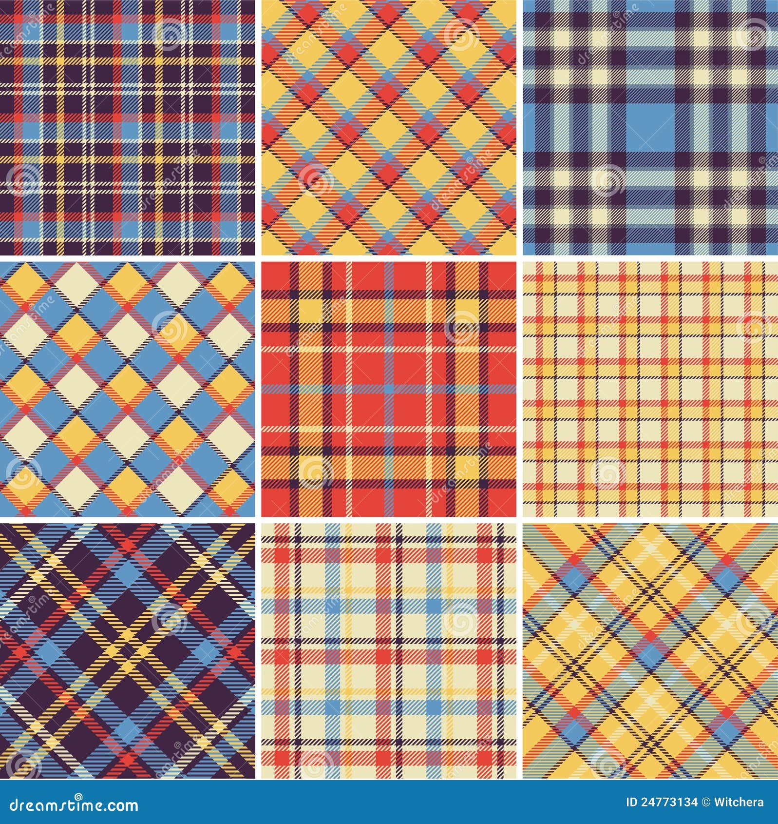 Bright plaid patterns stock illustration. Illustration of fabric - 24773134