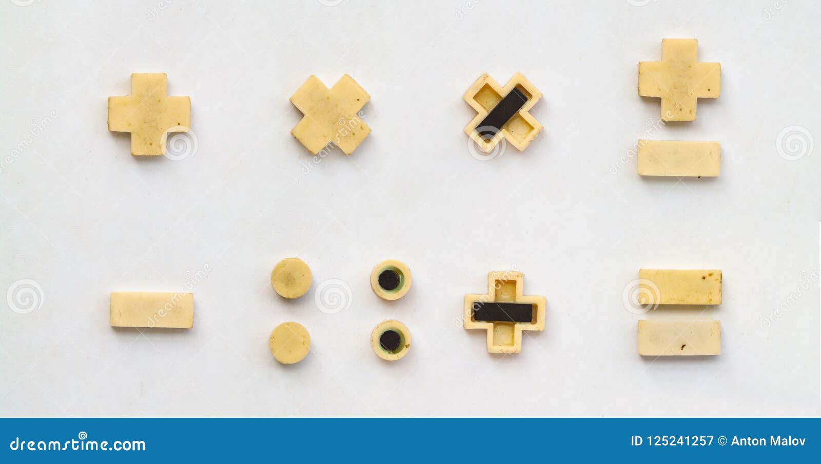 Bright Plastic Cyrillic Letters with Magnet on White Paper Stock Image ...