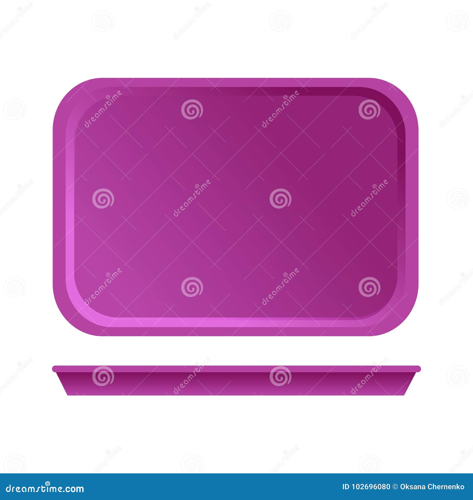 Bright Plastic Tray for Fast Food Stock Vector - Illustration of paper ...