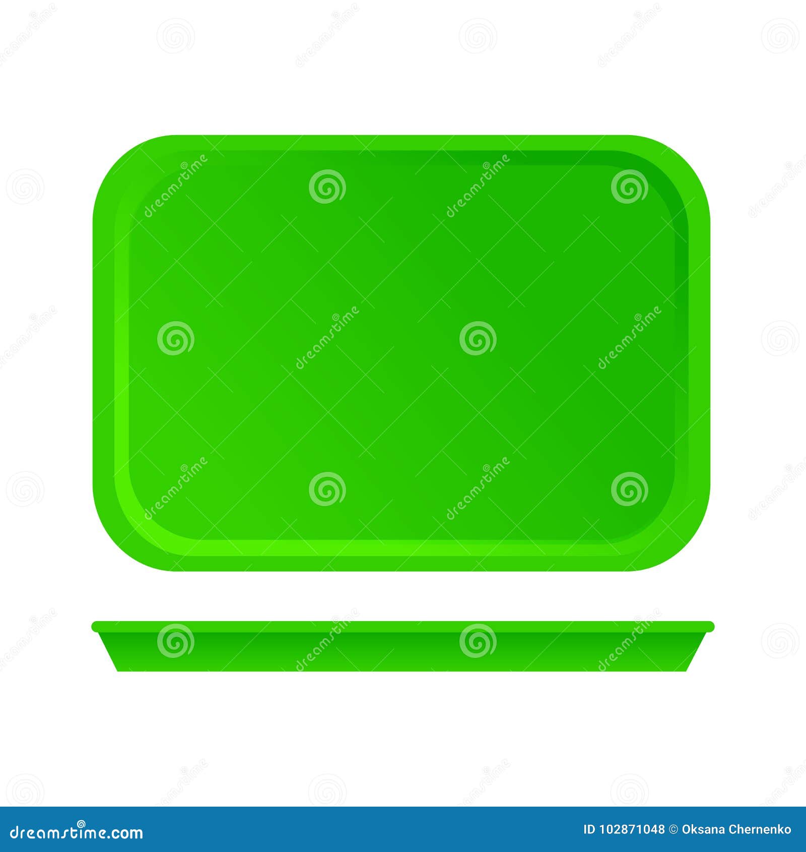 Bright Plastic Tray for Fast Food Stock Vector - Illustration of ...