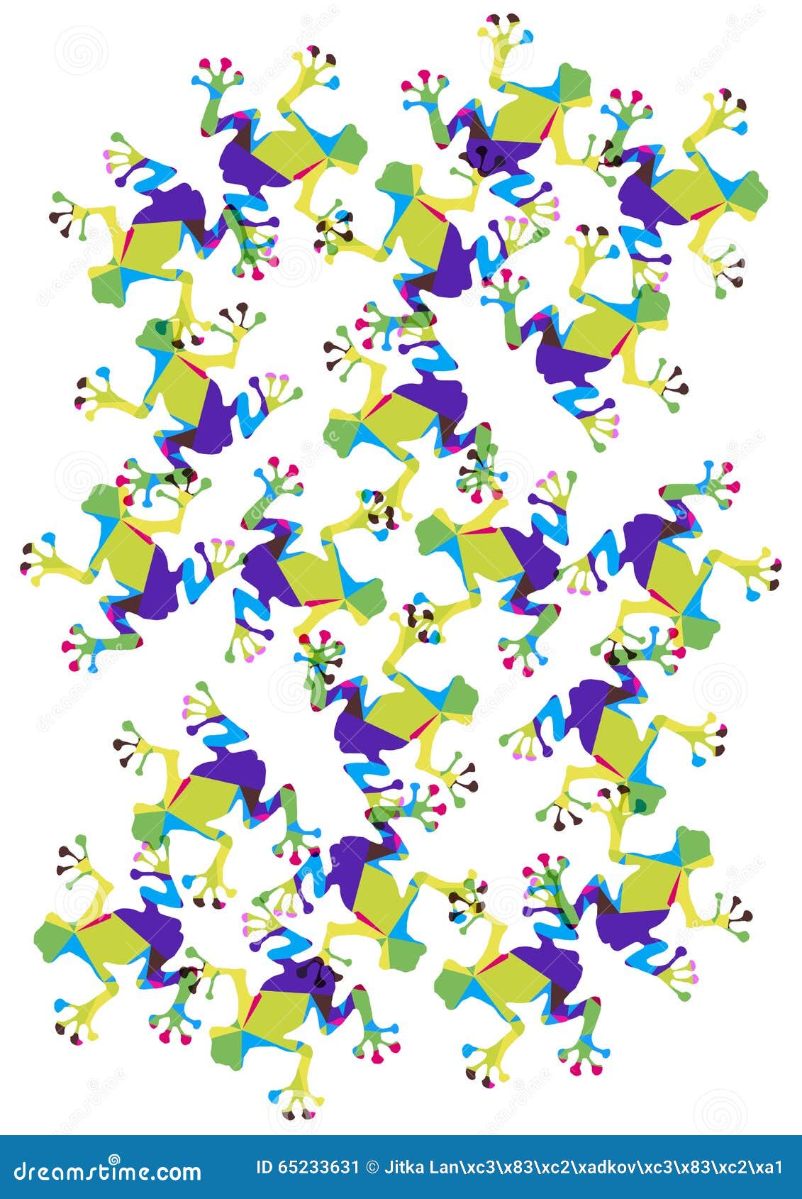 Bright Polygons Crazy Frogs Stock Vector - Illustration of crazy, blue ...