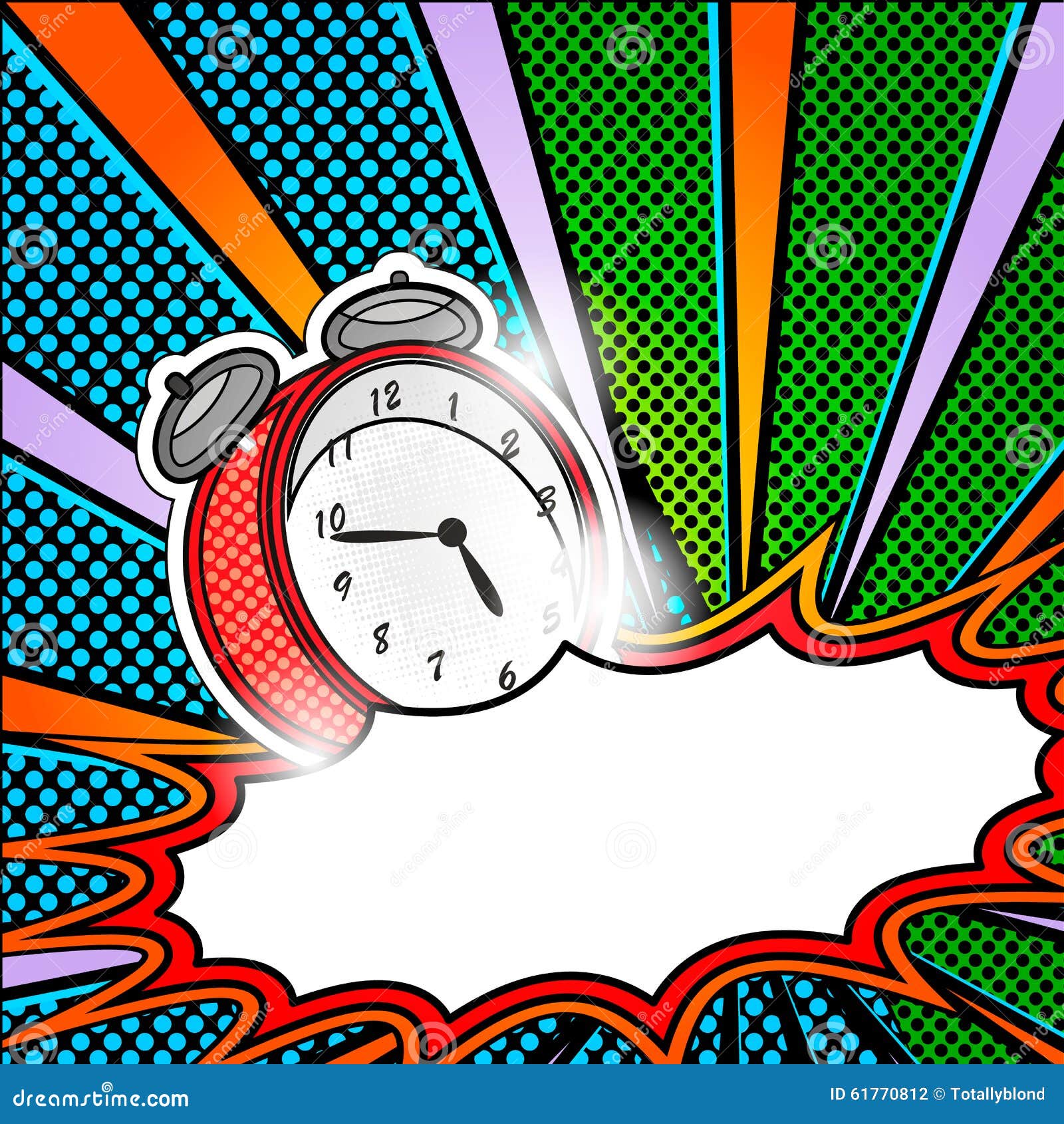 Bright Pop Art Explosion Over Dotted Background Stock Vector ...