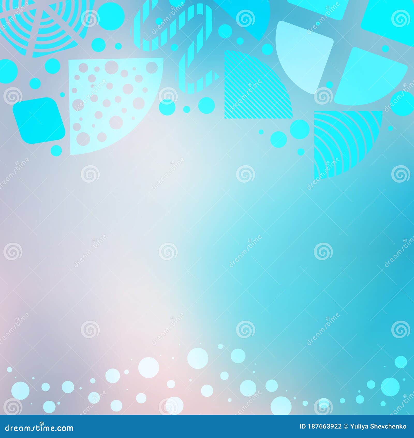 Bright Poster with Abstract Shapes Above and Below Stock Illustration ...