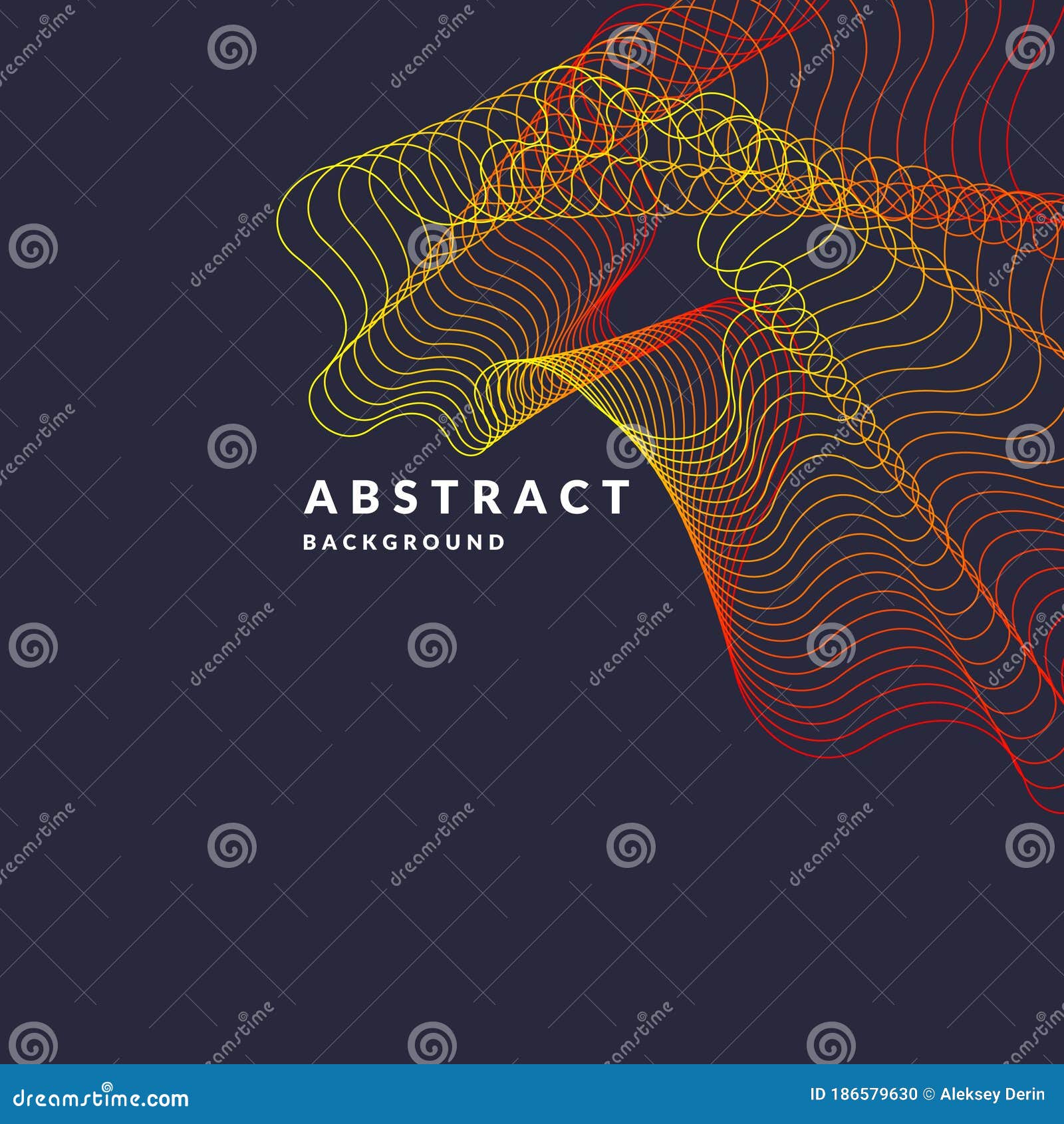 Bright Poster with Dynamic Waves. Modern Vector Illustration. Stock ...