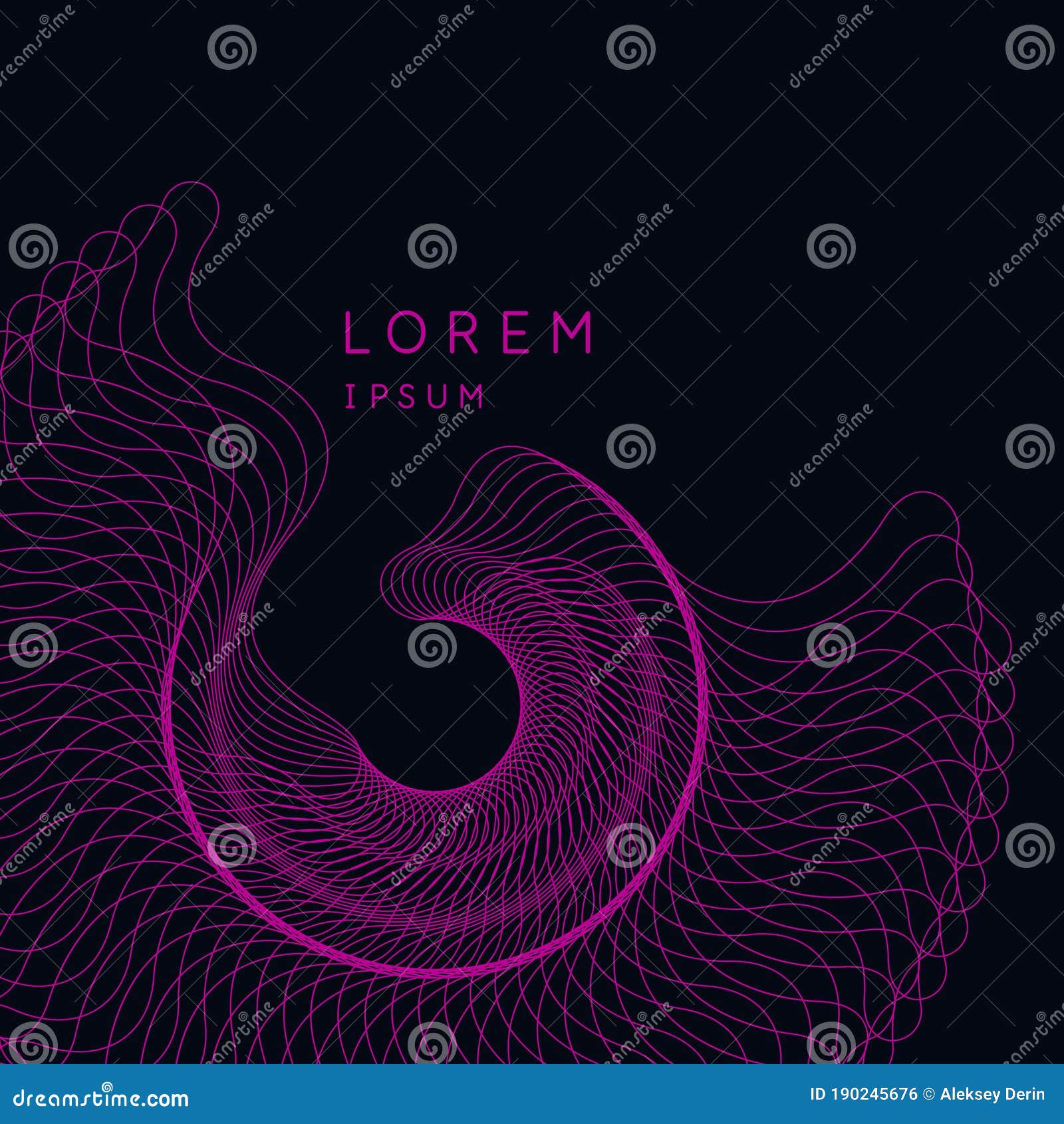 Bright Poster with Dynamic Waves. Modern Vector Illustration. Stock ...