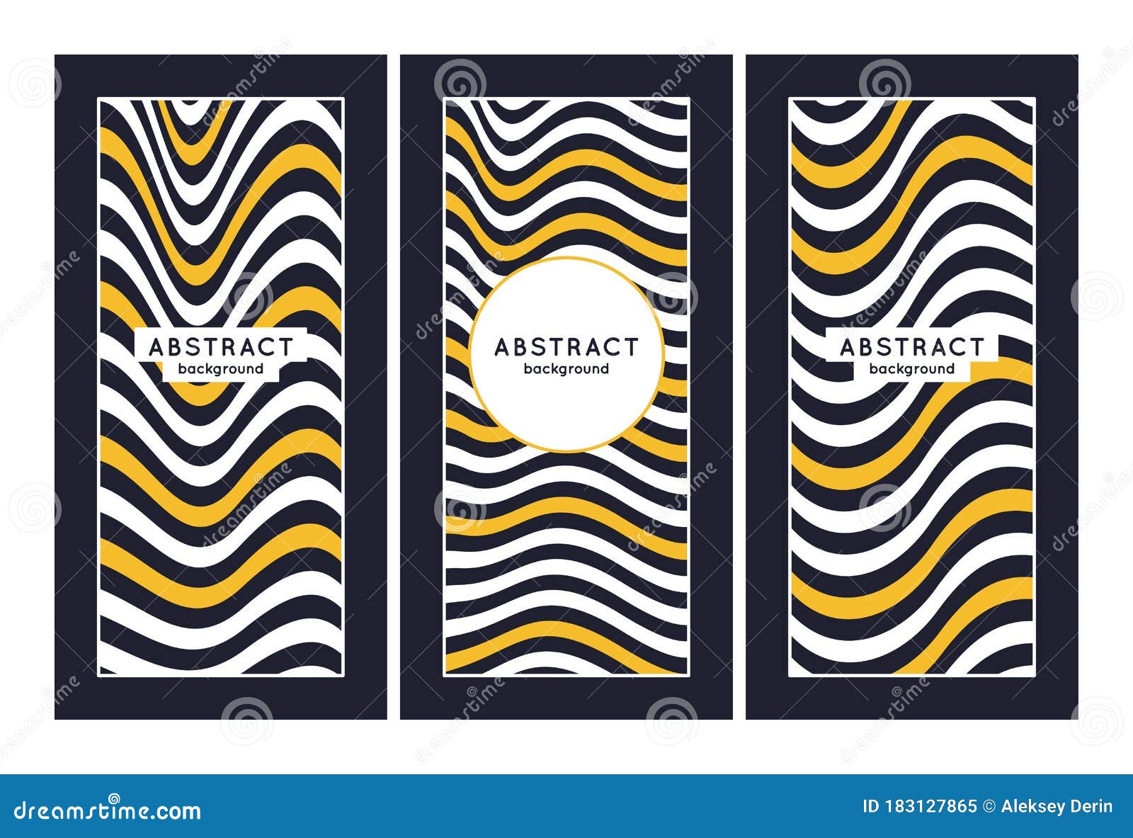 Bright Poster with Dynamic Waves. Modern Vector Illustration. Stock ...