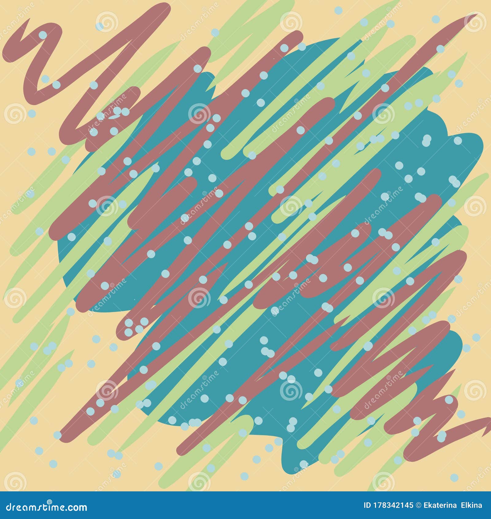 Bright Abstract Fantasy Background, Flat Vector Illustration Stock ...