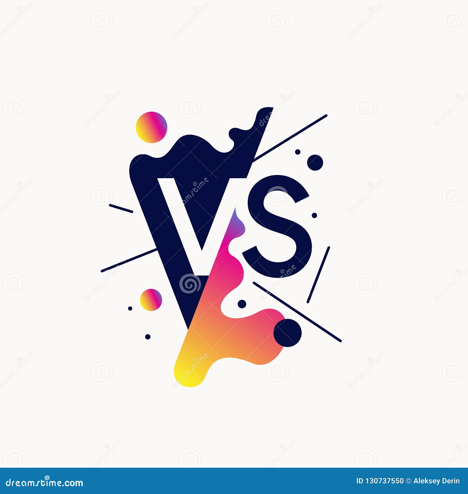 Bright Poster Symbols of Confrontation VS, Can Be the Same Emblem ...