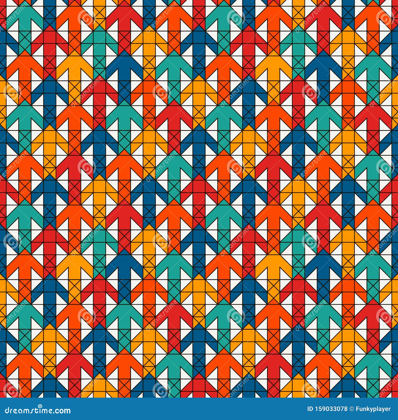 Bright Print with Interlocking Arrows. Contemporary Background with ...