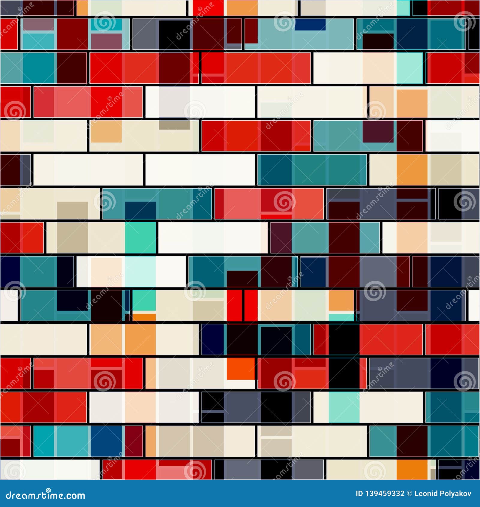 Bright Psychedelic Geometric Pattern Illustration Stock Illustration ...