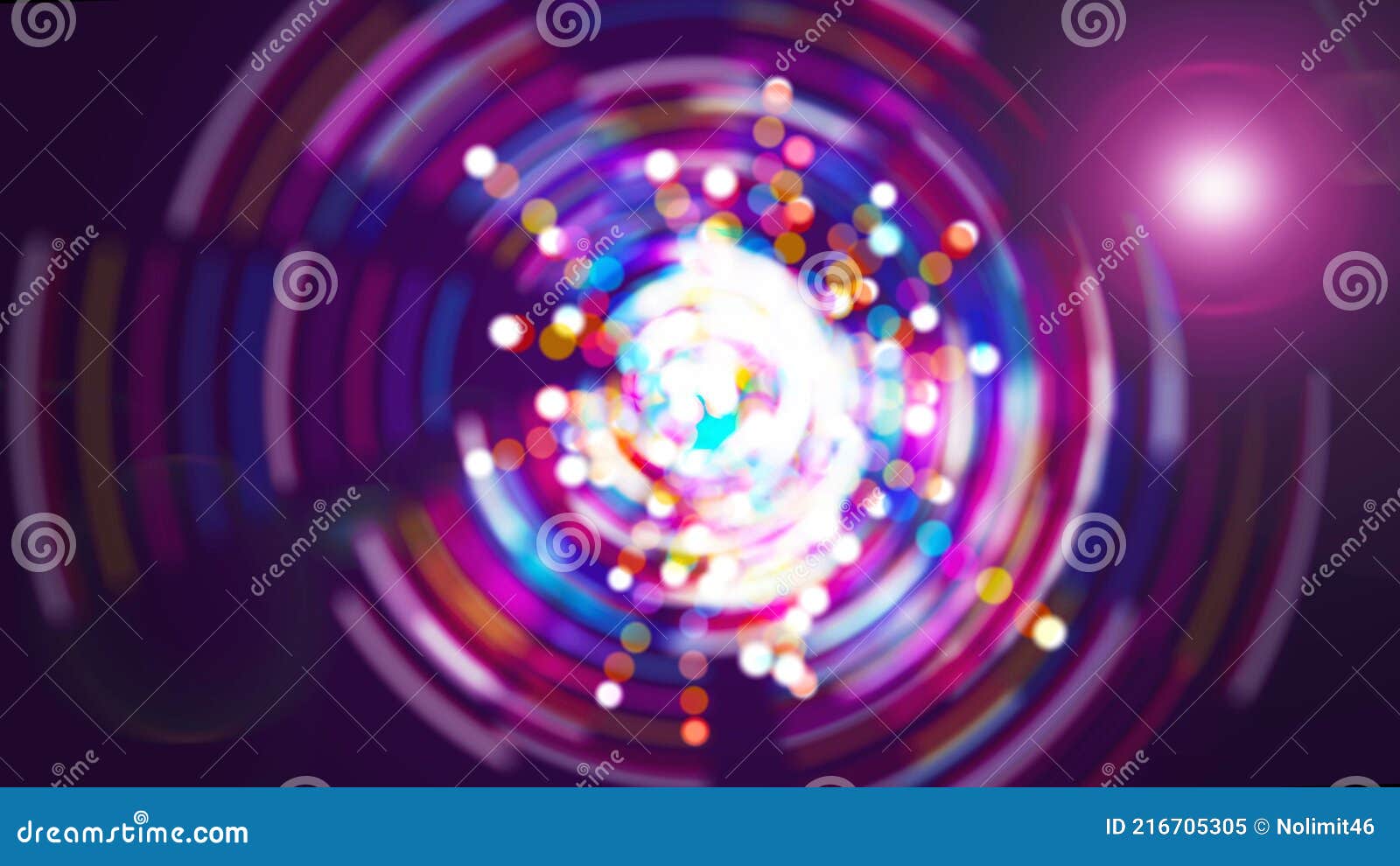 Bright Purple Abstract Flash in the Space, Modern Computer Generated ...