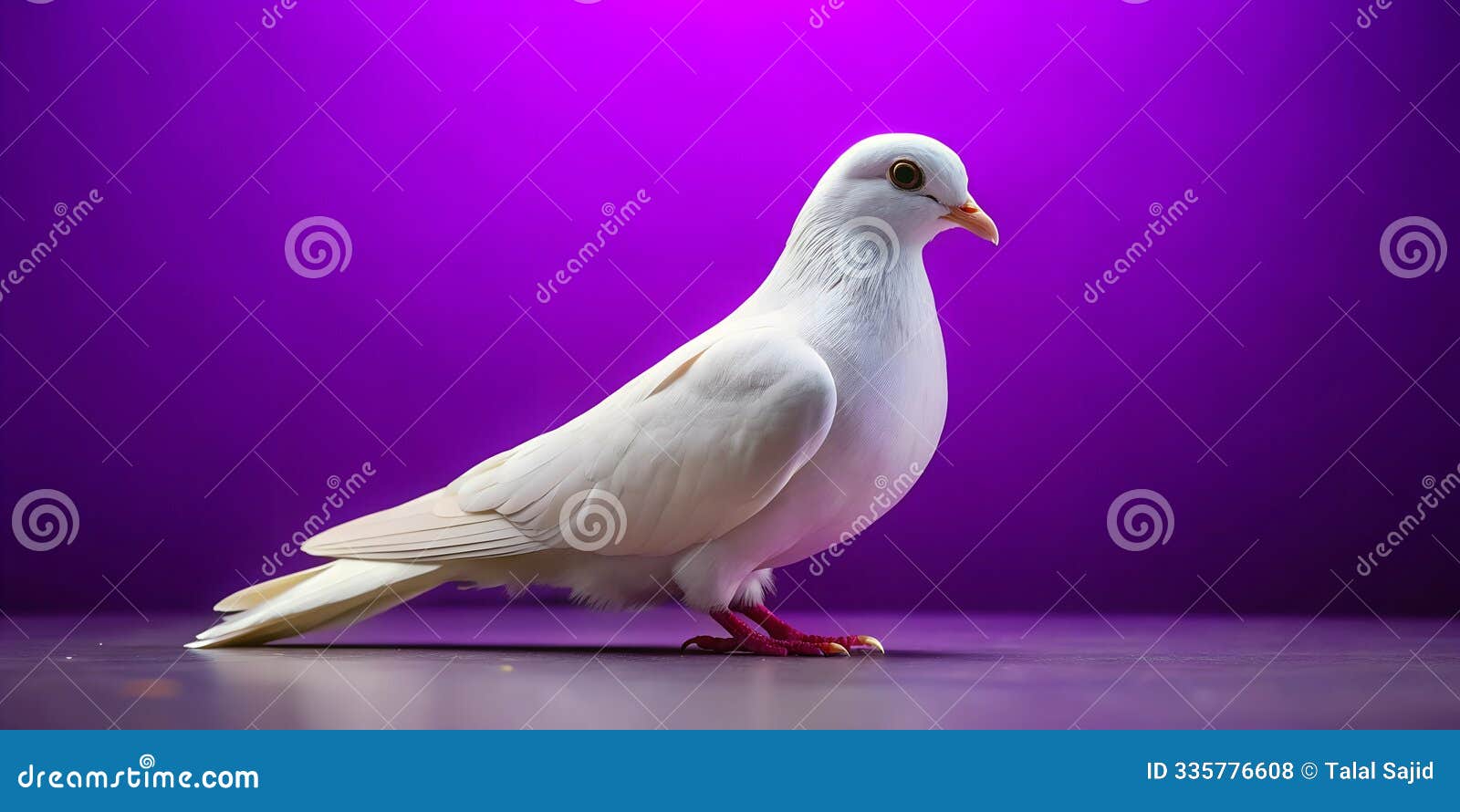 Bright Purple Background with White Dove Stock Illustration ...