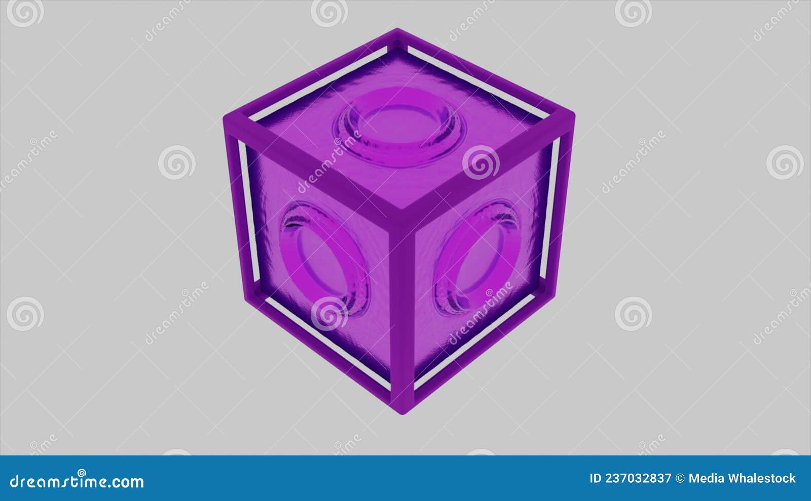 A Bright Purple Box in Abstraction. Design. an Iridescent and Patterned ...