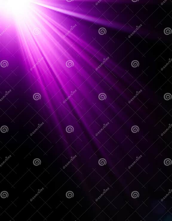 Bright Purple Light Rays Breaking through Darkness Creating Dramatic ...