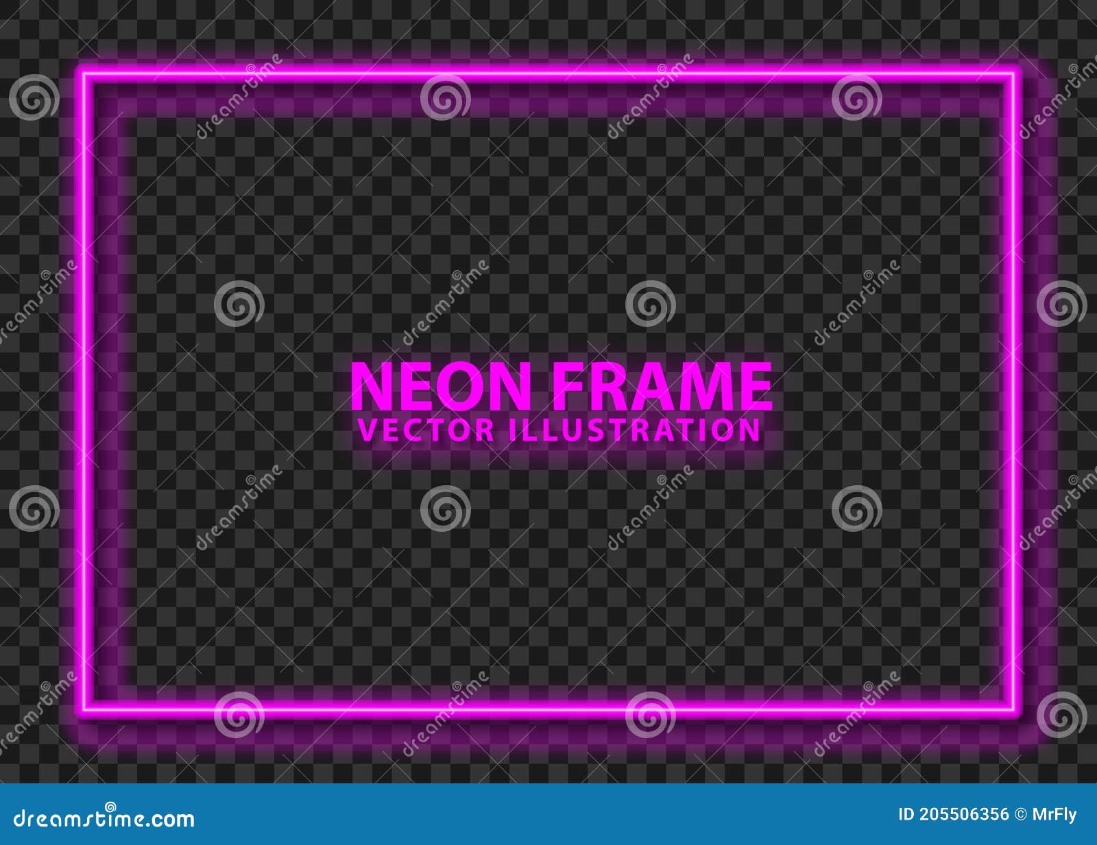 Bright Purple Neon Gas Frame, Vector Illustration Stock Vector ...