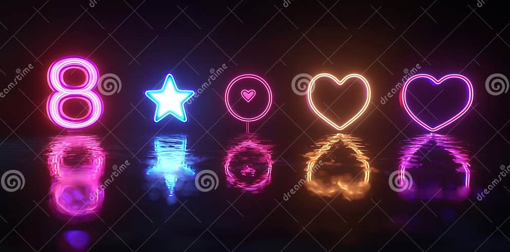 Bright, Radiant Geometric Patterns Laid Out on a Reflective Base in a ...