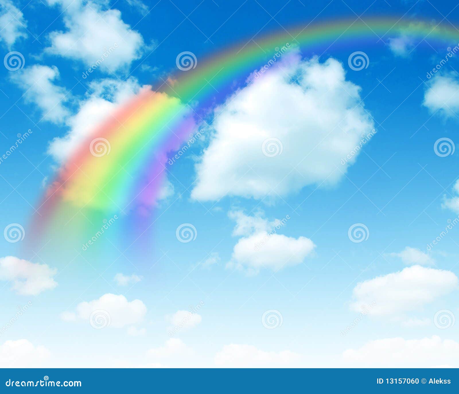 A bright rainbow stock photo. Image of heaven, horizontal - 13157060