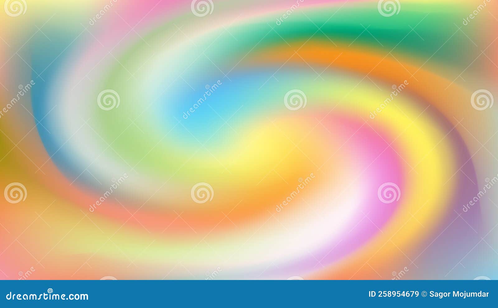 Bright Rainbow Color Swirl Abstract Background Design Stock Vector ...