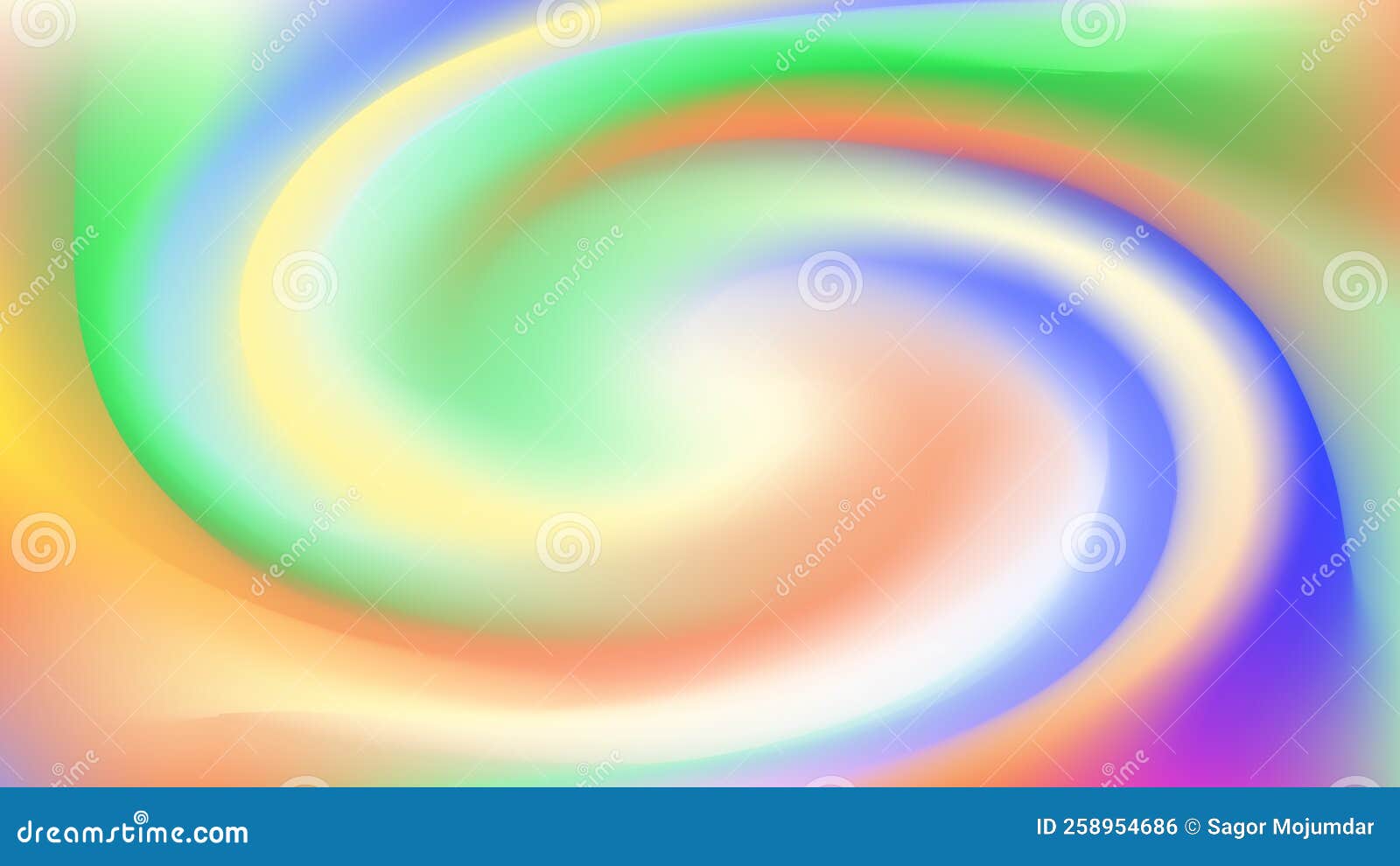 Bright Rainbow Color Swirl Abstract Background Design Stock Vector ...