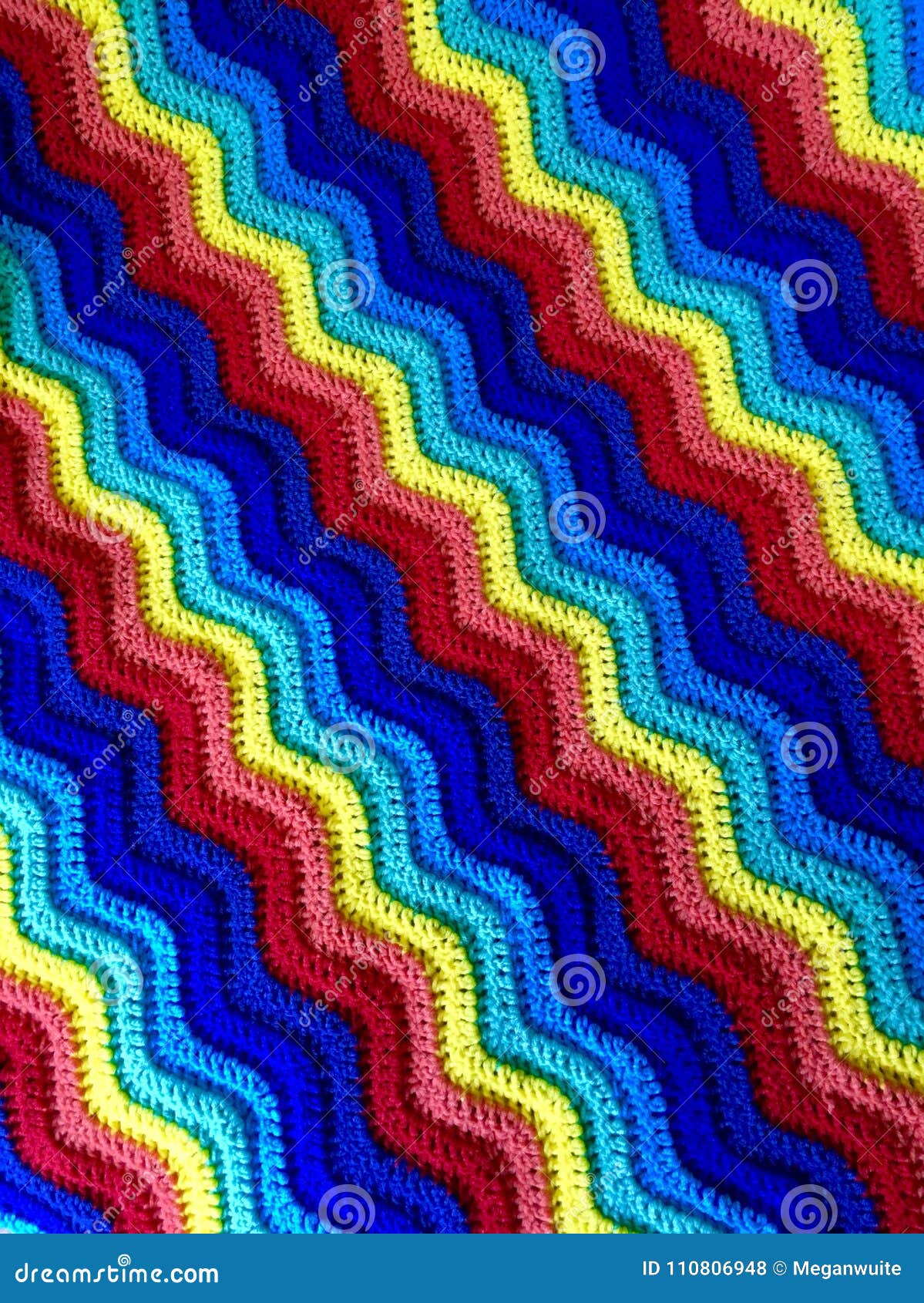 Rainbow ripple crochet stock photo. Image of turquoise - 110806948
