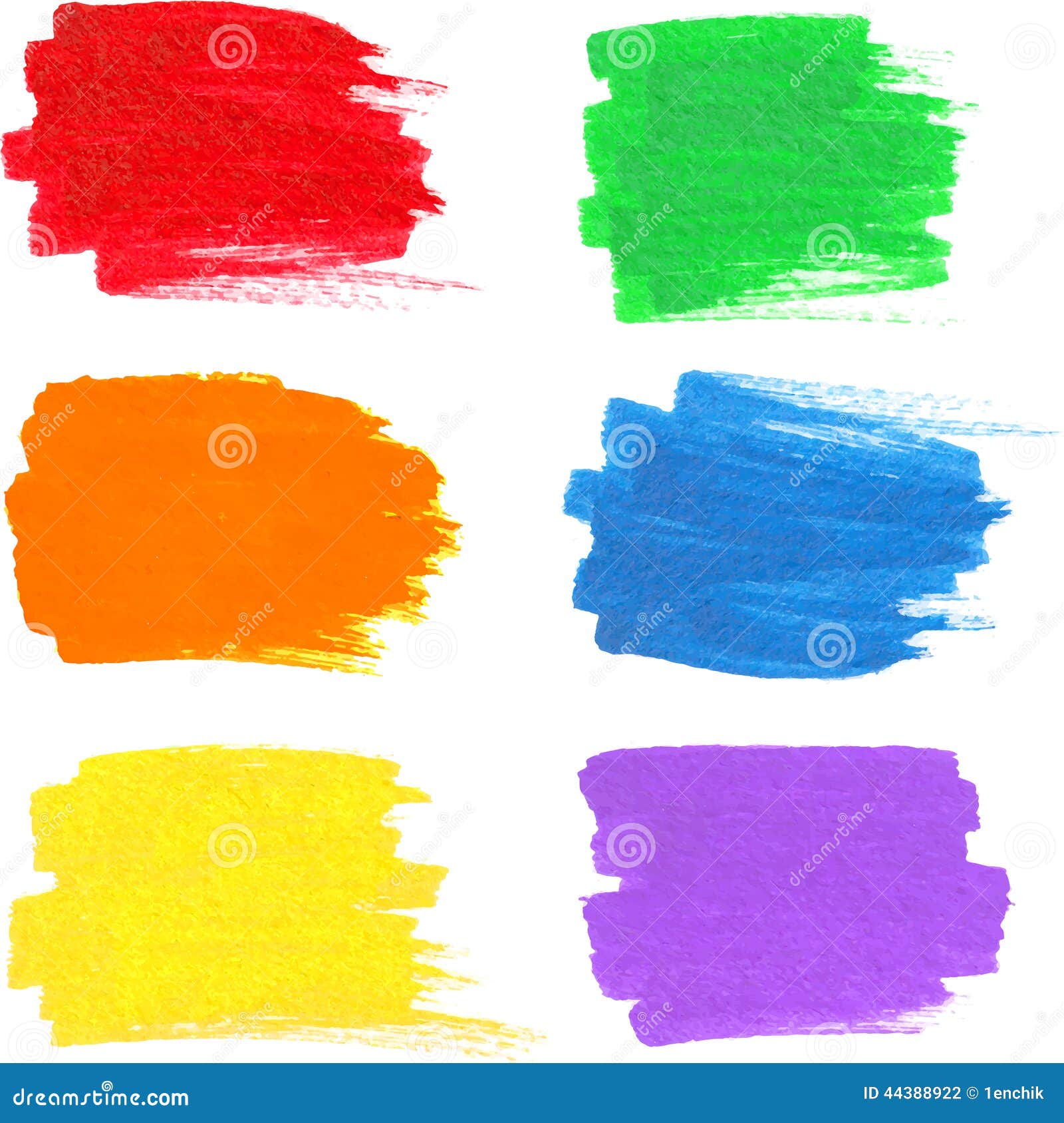 Bright Rainbow Colors Vector Marker Stains Stock Vector - Illustration ...