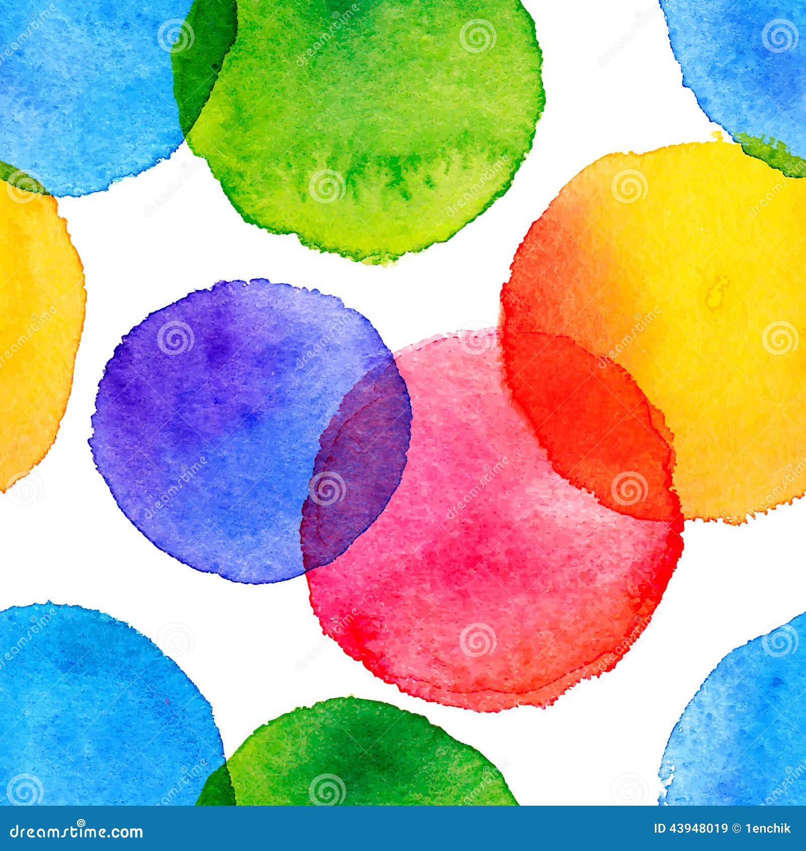 Bright Rainbow Colors Watercolor Painted Circles Stock Vector ... Bright Rainbow Colors Watercolor Painted Circles Stock Vector ...