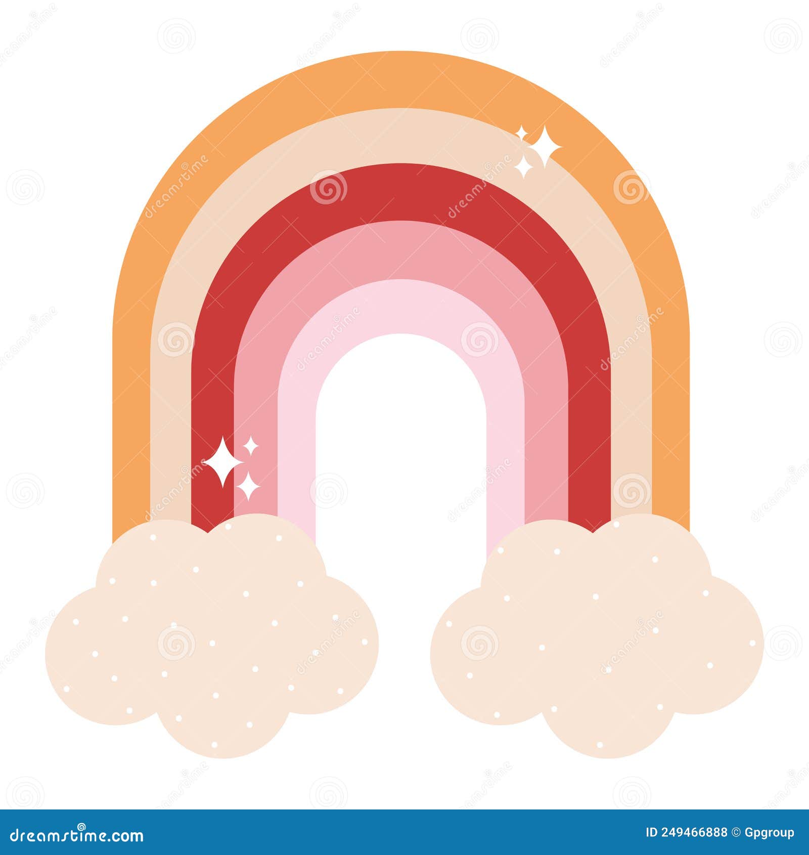 Bright rainbow design stock vector. Illustration of dream - 249466888