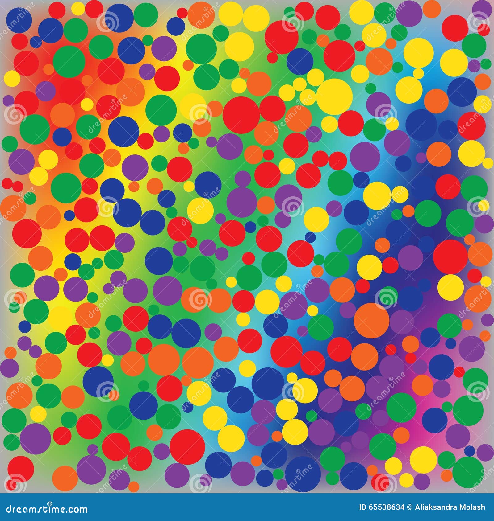 Bright Rainbow Dotted Abstract Background Stock Vector - Illustration ...