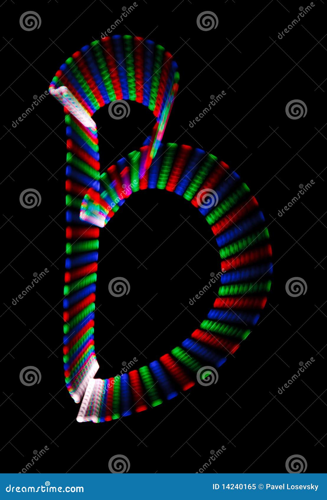 Bright Rainbow Letter B on Black Background Stock Illustration ...