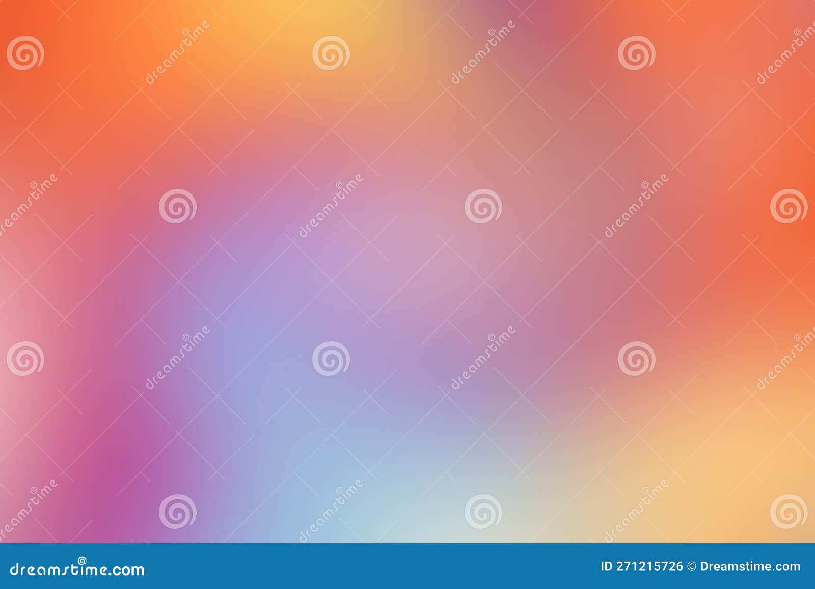 Bright Rainbow Orange Blue Gradient Background. Various Abstract Spots ...