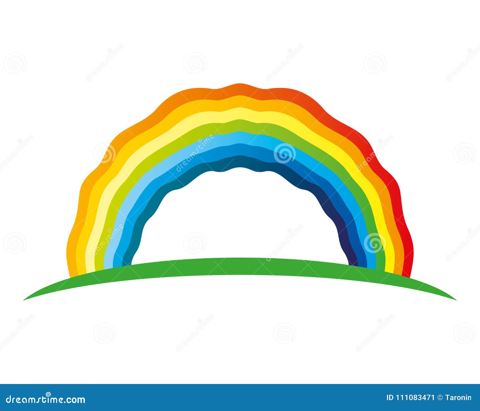 Bright rainbow sign. stock vector. Illustration of colorful - 111083471