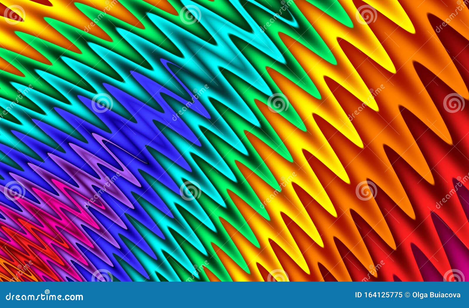 Bright Rainbow Wavy Abstract Background. Artwork for Creative Design ...