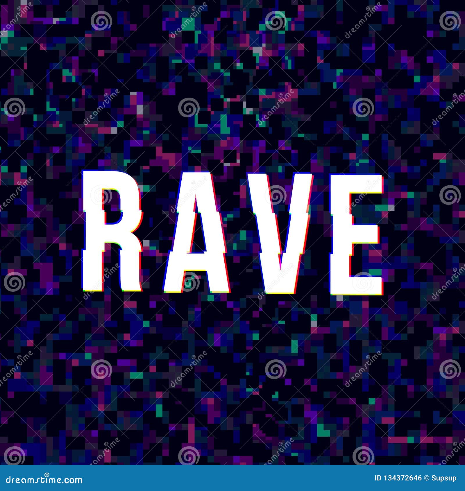 Bright rave sign stock vector. Illustration of nightclub - 134372646