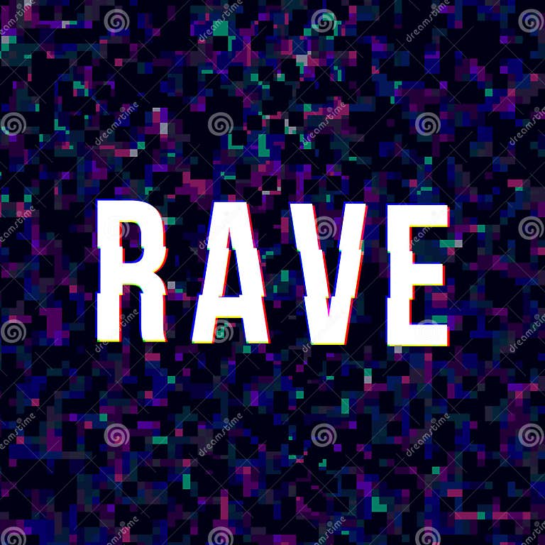 Bright rave sign stock vector. Illustration of nightclub - 134372646