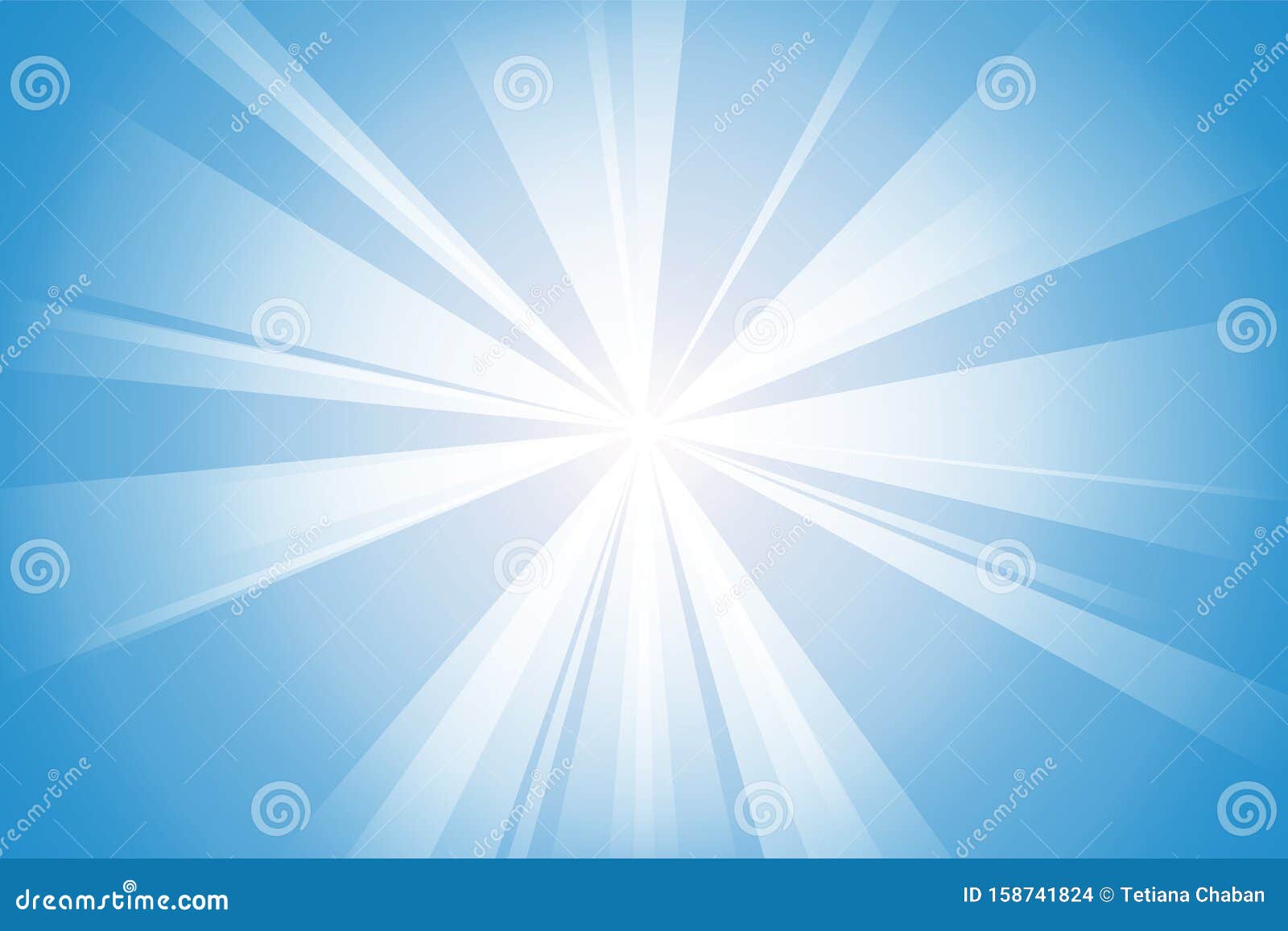 Bright Ray Abstract and Light Blue Background, Vector and Illustration ...