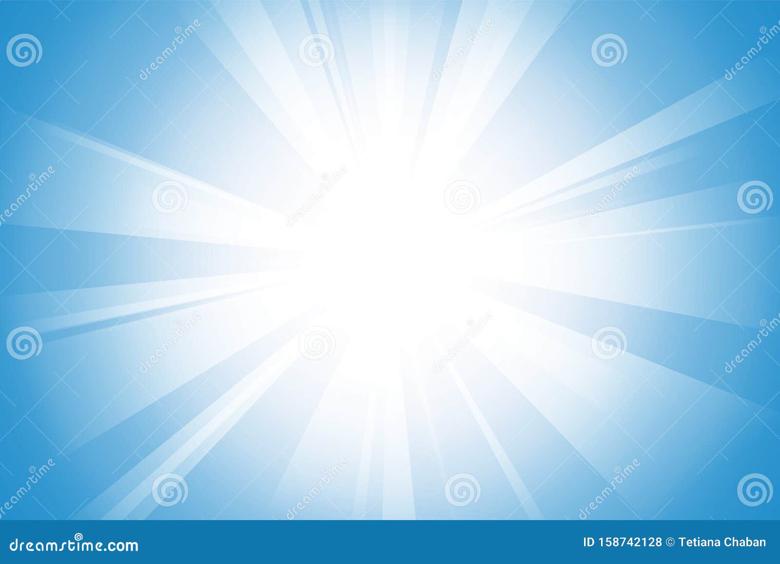 Bright Ray Abstract and Light Blue Background, Vector and Illustration ...