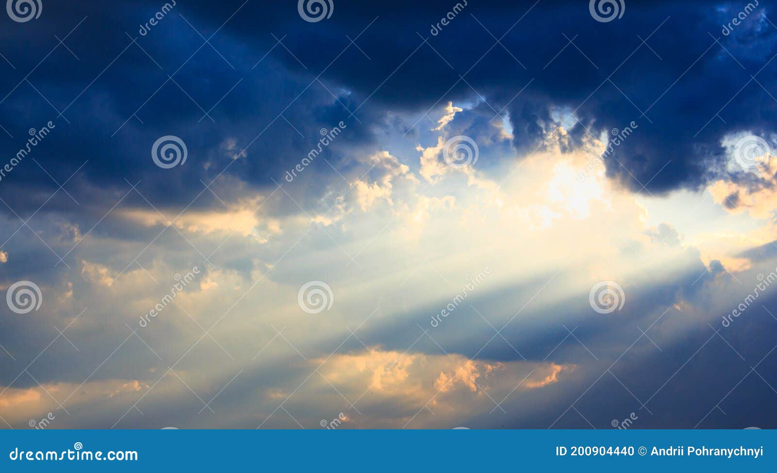 Bright Rays of the Evening Sun Religious Concept Symbolism of Hope ...