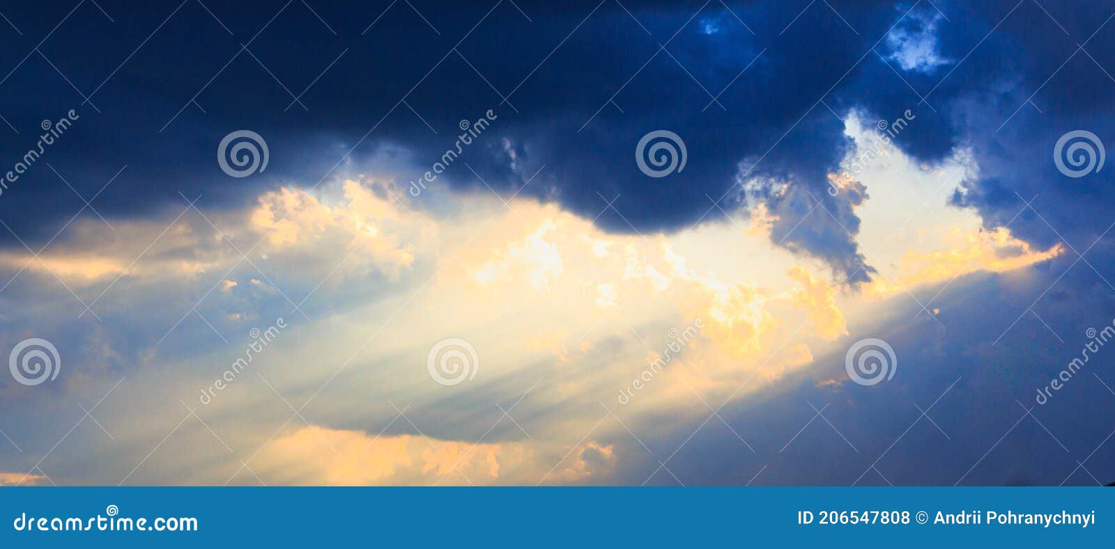 Bright Rays of the Evening Sun Religious Concept Symbolism of Hope ...