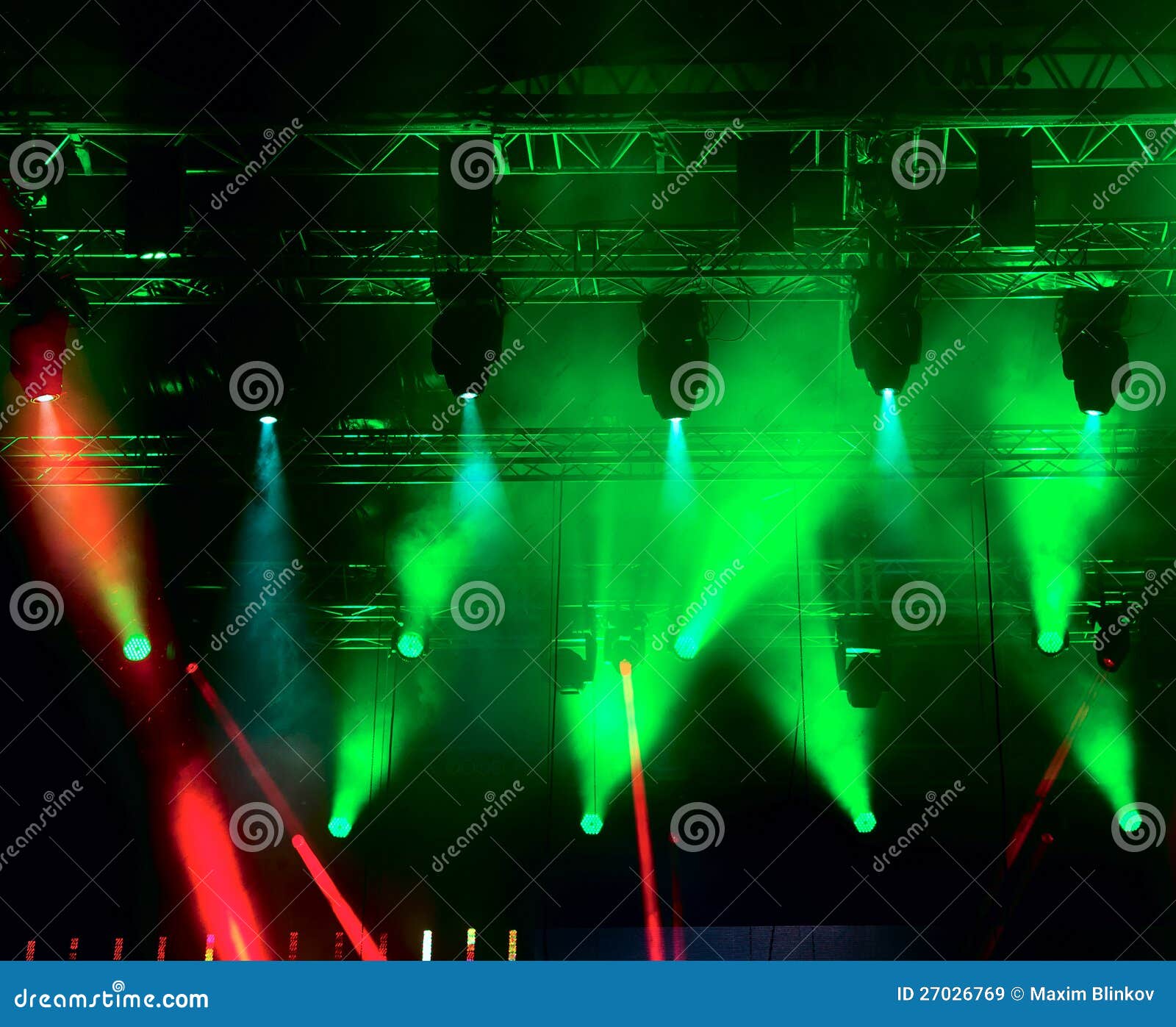 Bright Rays of Light on Stage Stock Image - Image of hall, laser: 27026769
