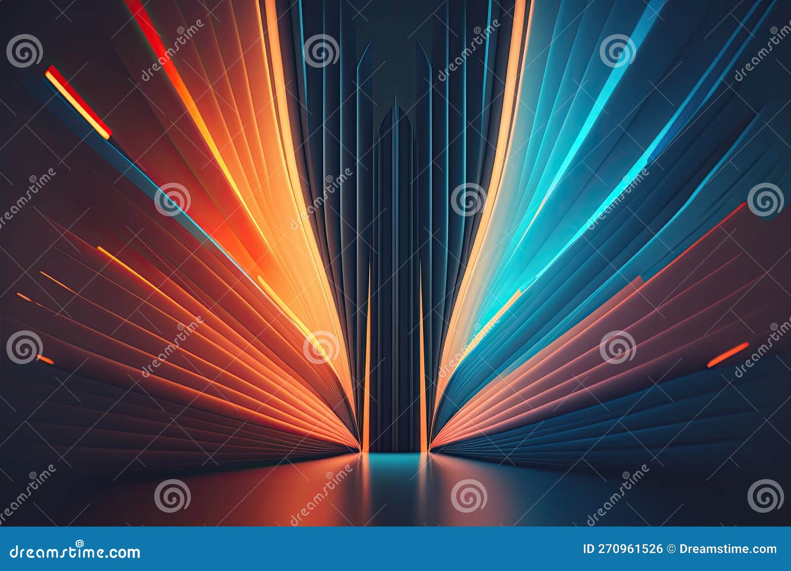 Bright Rays of Neon Light and Colorful Glowing Lines, Abstract ...