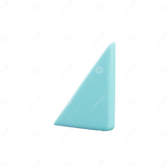 Bright Realistic Blue Triangular Shape 3D Style, Vector Illustration ...