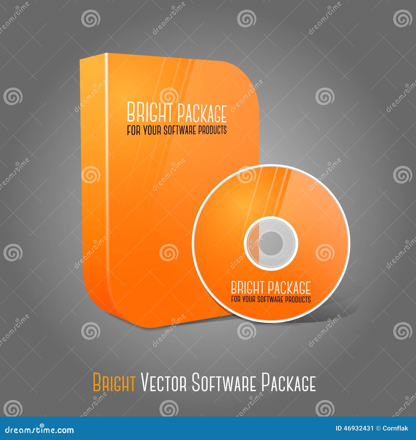 Bright Realistic Orange Isolated DVD, CD, Blue-Ray Stock Vector ...